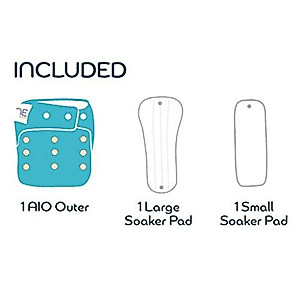 GroVia Buttah O.N.E. Reusable Baby Cloth Diaper (Glacier)