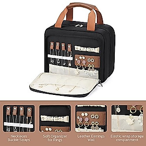 Travel Toiletry Bag for Women with Hanging Hook, Extra Large Travel Makeup Bag Organizer with Detachable Clear Bag, Suitable for Full-Sized Toiletries