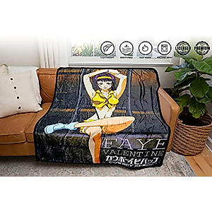 Cowboy Bebop Faye Valentine Cuffed Fleece Throw Soft Lightweight Blanket 45x60 Inches, Multicolored (BOCFB-BOP-FYCUF)