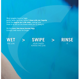 ARENA Unisex Cobra Core Swipe Anti-Fog Racing Swim Goggles for Men and Women Polycarbonate Mirror Lens, Aqua/Black