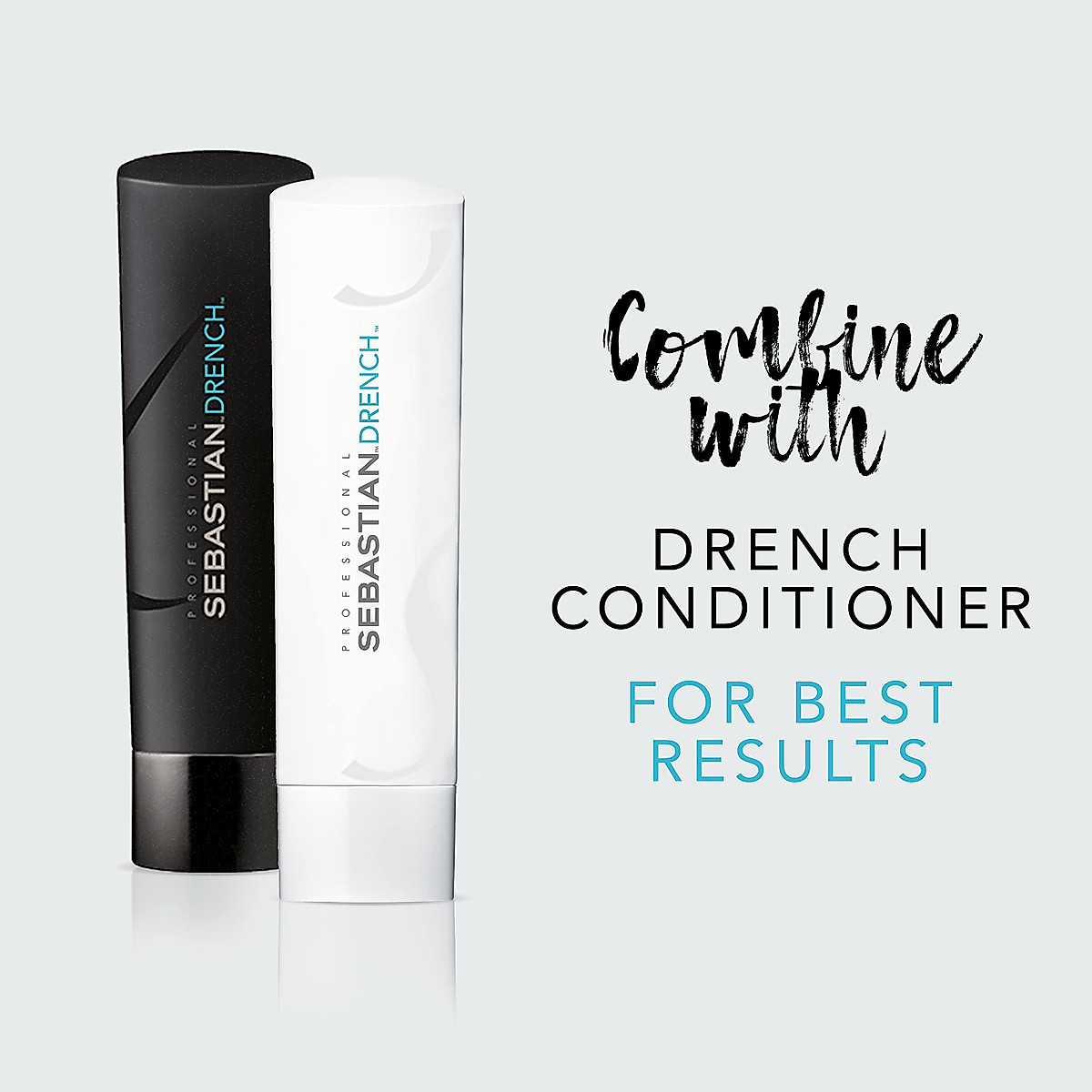 Sebastian Professional Drench Shampoo & Conditioner, Deep Moisturizing, For Chemically Treated Hair, Bundle Set, 8.4 fl oz,