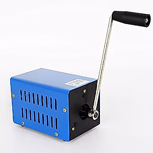 Multifunction Generator 20W High Power Manual Dynamo Hand Crank Charger Generator USB Generator Charging Emergency Generator Portable Blue Manual Hand Crank Generator For Travel Camping Hiking Survial