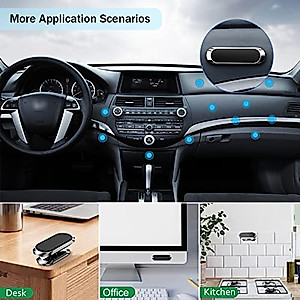 2 Pack Magnetic Phone Holder for Car【Upgrade 8X Magnets】Phone Mount for Car, 360°Rotation Universal Dashboard Phone Holder Magnetic Car Mount for iPhone 13/12/11 Pro and All Smartphones(Silver+Black)