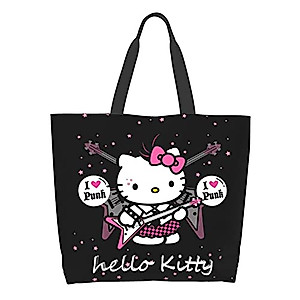 LKUZLOH Anime Cute Tote Bag for Women Girls Kawaii Shoulder bag Large Capacity Shopping Bag For School Work