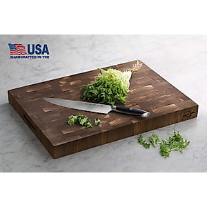 Cangshan | Thomas Keller Signature Collection Walnut End-Grain Cutting Board,16 x 22 x 2.0", Crafted in USA
