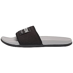adidas Unisex Adilette Comfort Slide, Core Black/White/Grey, 7 US Men