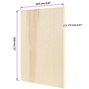 JOIKIT 14 Pack 9 x 12 Inch Wood Canvas Panels, Artist Wooden Canvas Board Unfinished Wood Cradled Painting Panel Boards for Burning, Pouring, String Art, Crafts