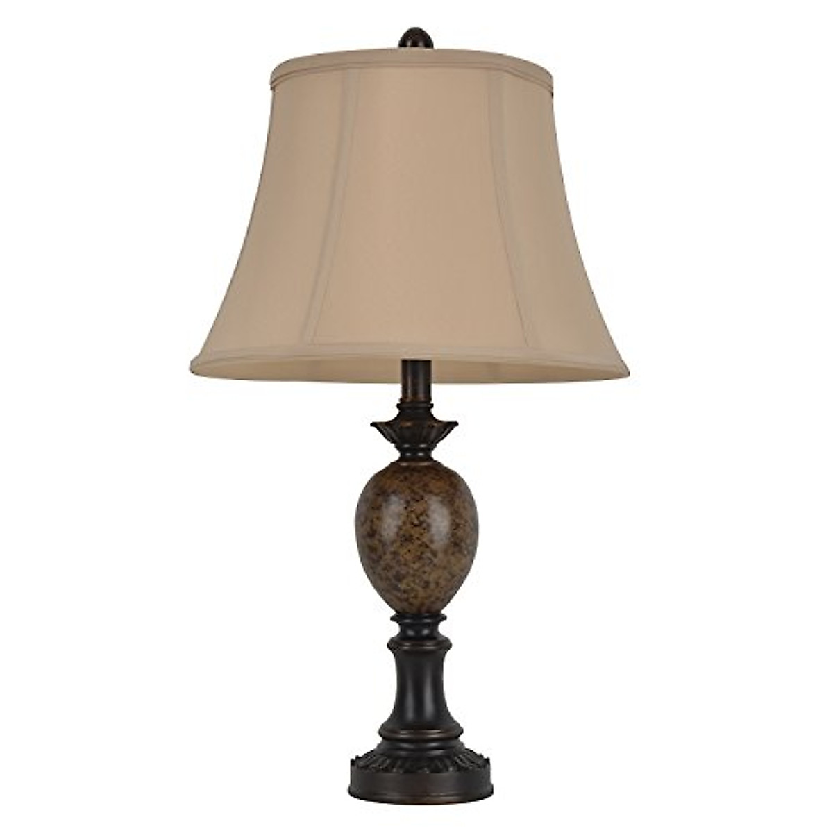 Decor Therapy Mae Resin and Marble Table Lamp, Bronze