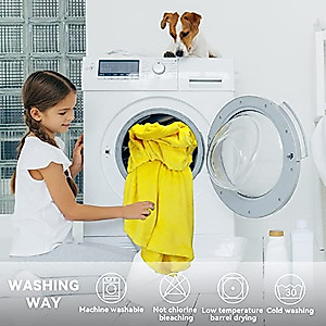 Yellow Cozy Soft Blankets & Throws for Couch, Lightweight Fleece Fall Fuzzy Blanket Couch Chairs Sofa Bedroom Living Room 50x70 inch Boys Girls Adults Student