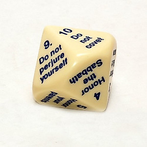 Ten Commandments Dice, 25mm d10