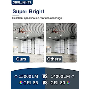 Super Bright UFO LED High Bay Light 100W 15000LM 5000K, LED UFO Light Fixture, 100-277V, UL US Plug 5' Cable, Alternative to 400W MH/HPS for Warehouse Shop Garage Barn Factory, IP65