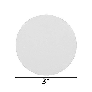 BCP 15PCS 3 inch Round Strong Double Adhesive Silicone Sticker Pad Wall Mount for Suction Hook