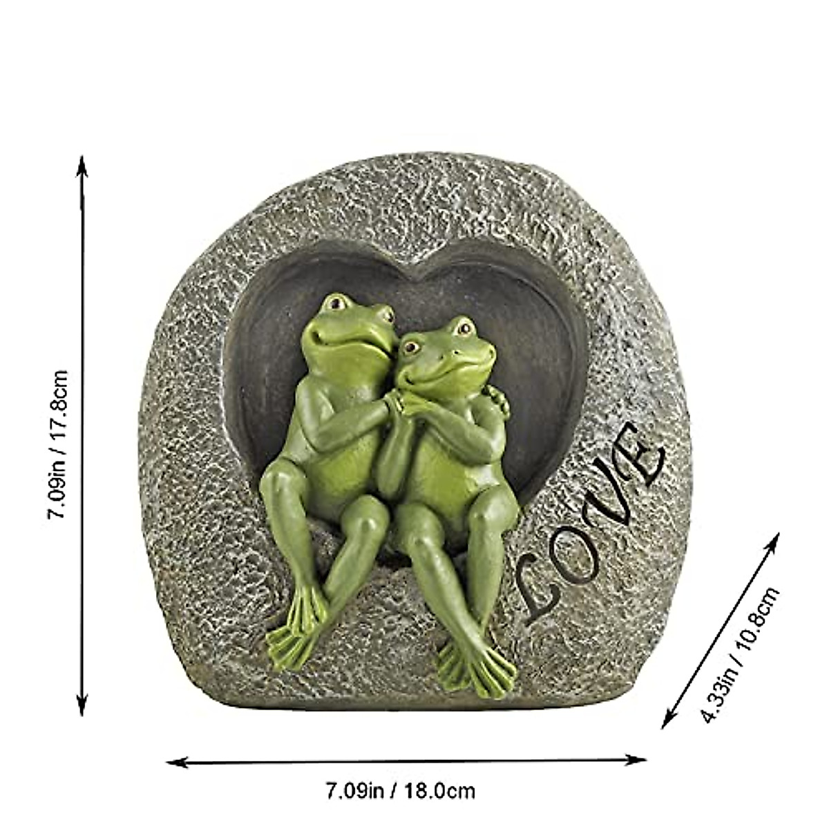 Frog Lover Statue Garden Sculpture Great Choice of Froggies Statue Outdoor Accessories Decor for Outside 7.28 Inch H