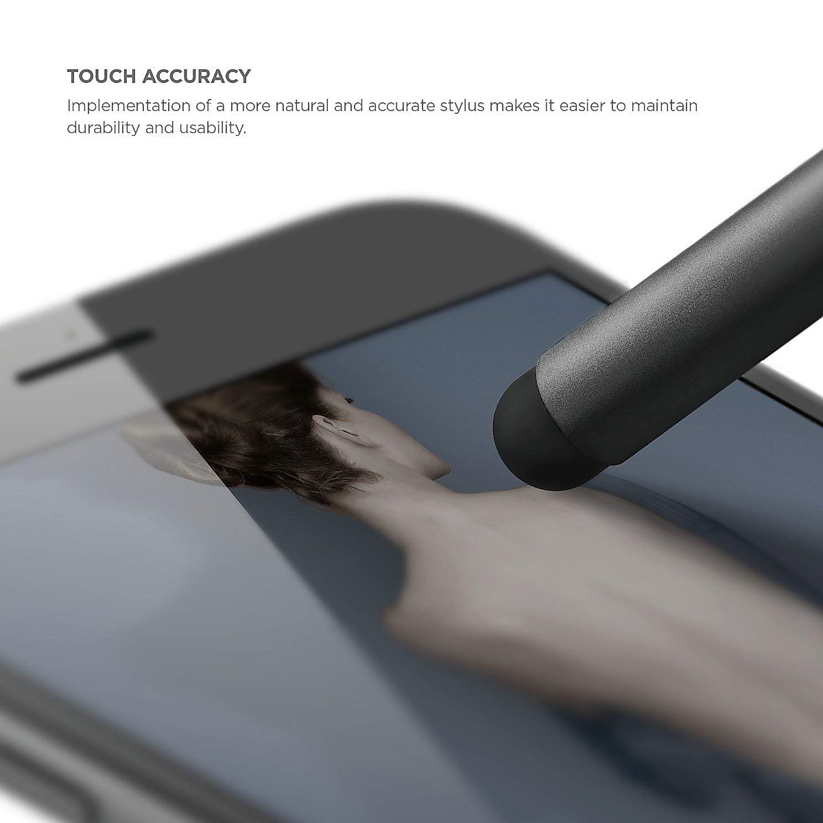 elago Premium Aluminum Stylus Pens for All Touch Screen Tablets/Cell Phones [Slim][Black], Replaceable Tip, Extra Tip Included, Compatible with iPhone, iPad, Galaxy S Series, Galaxy Tab, Kindle Fire