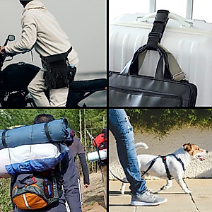 12 Yard Nylon Webbing Strap 1 inch Wide, Durable 1" Webbing Nylon Straps for Dog Leash Pets Collar Backpack, Outdoor Camping Tent Tie Strap DIY Crafts Replacement Lawn Chair Webbing Repair, Black