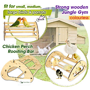 Wooden Chicken Perch for Baby Chick - Chick Roosting Bar with 7 Crossbars - Chick Roost for Brooder - Chicken Roosting Bars - Baby Chick Perch - Baby Chicken Toy