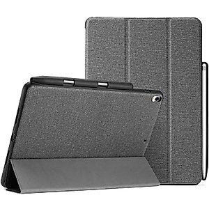 ProCase Smart Case for iPad Air 3rd 10.5" 2019/ iPad Pro 10.5, Slim Folio Stand Cover for iPad Air 10.5 2019/ iPad Pro 10.5 with Pencil Holder -Grey