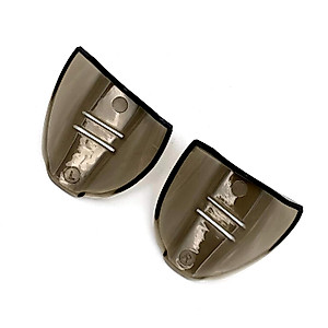 Wakaka 2 Pairs Safety Eye Glasses Side Shields, Slip On Clear Side Shield for Safety Glasses- Fits Medium to Large Eyeglasses, Clear Flexible (Deep Gray)