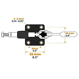 POWERTEC 4PK Toggle Clamp, 500lbs Holding Capacity, 305CM Quick Release Push/Pull Clamp for Woodworking Jigs and Fixtures, Pocket Hole Jigs, Welding, CNC (20318-P4)