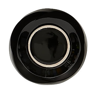 Home Basics Ceramic Cereal, 5.5", Black Creamic Bowl, 5.78" x 5.78" x 3.11"