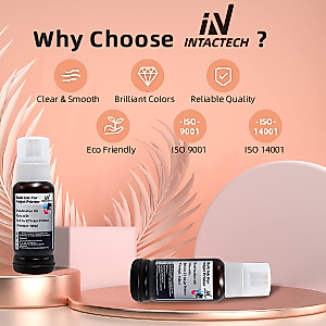IN INTACTECH Black Sublimation Ink Refill for EcoTank Supertank Printers ET-2720 ET-15000 ET-4700 ET-2760 ET-3760 ET-4760 ET-2700 ET-2750 ET-4750 / 200ML / Anti-UV/Upgrade Version/ICC Free