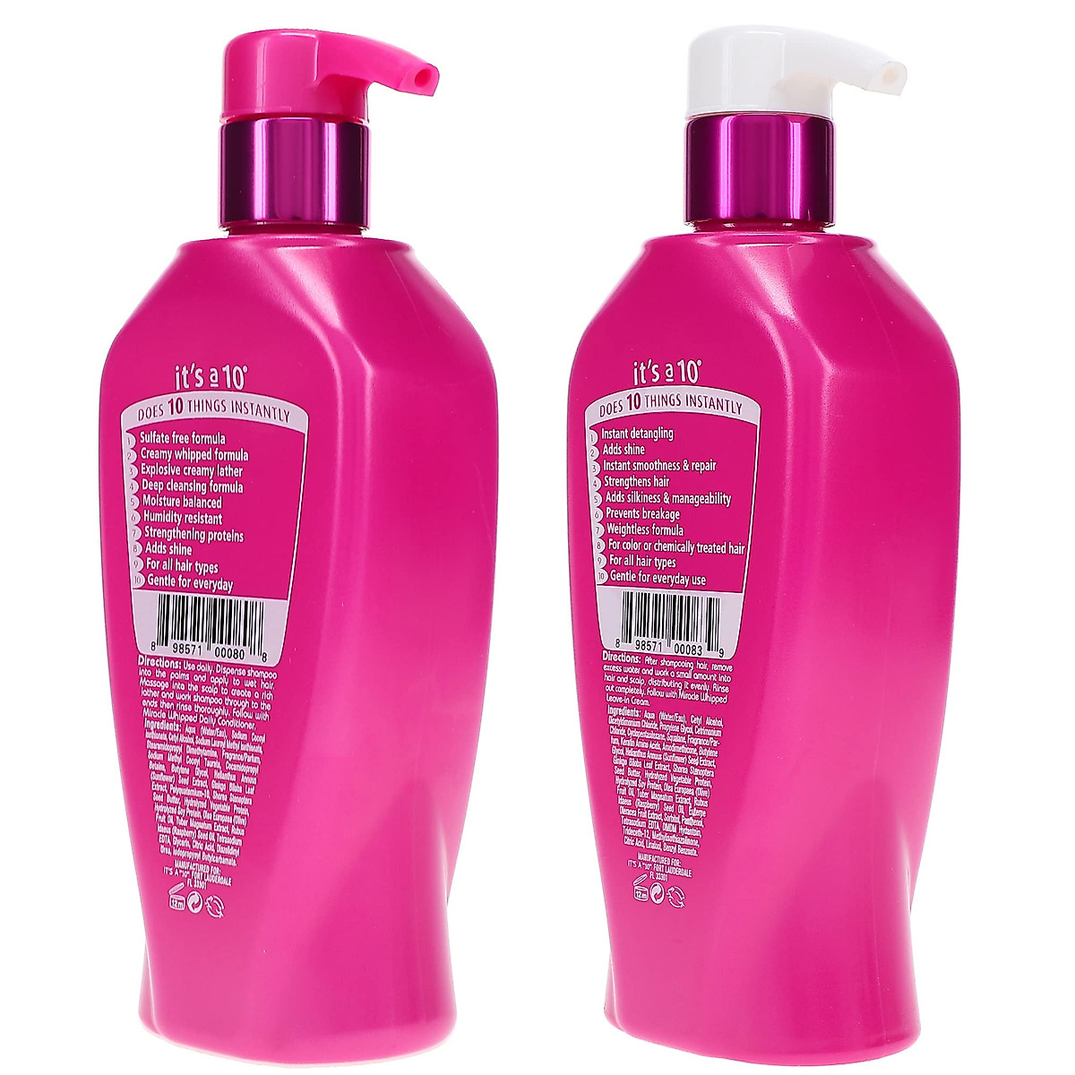 It's a 10 Miracle Whipped Shampoo and Conditioner