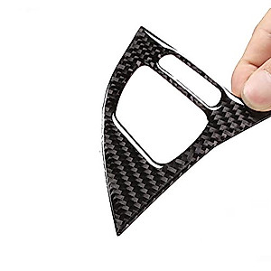 for VW Touareg 2011 2012 2013 2014 2015 2016 2017 2018 Car-Styling Steering Wheel Panel Switch Button Carbon Fiber Cover Decor (A)