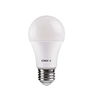 Cree Lighting TA19-04530MDFH25-12DE26-1-12 6-1-12 A19 40W Equivalent LED Bulb (Dimmable) 460 lumens Bright White 3000K, (Pack of 2)