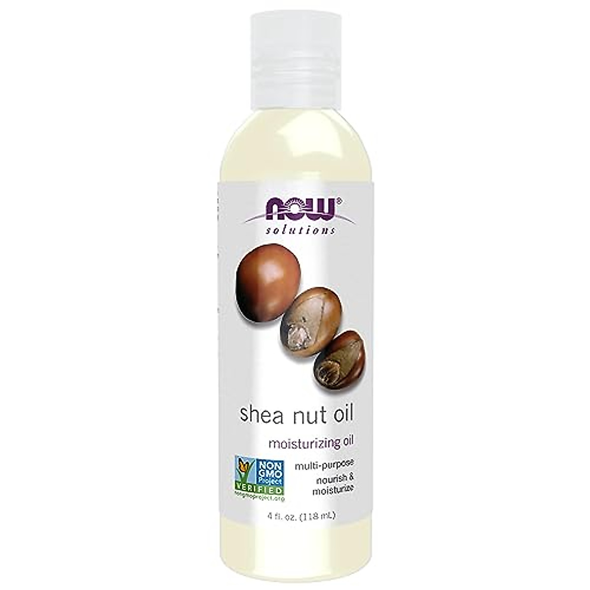 NOW Foods Solutions, Shea Nut Oil, Multi-Purpose Intense Moisturizing Oil for Skin, Scalp and Hair, 4-Ounce