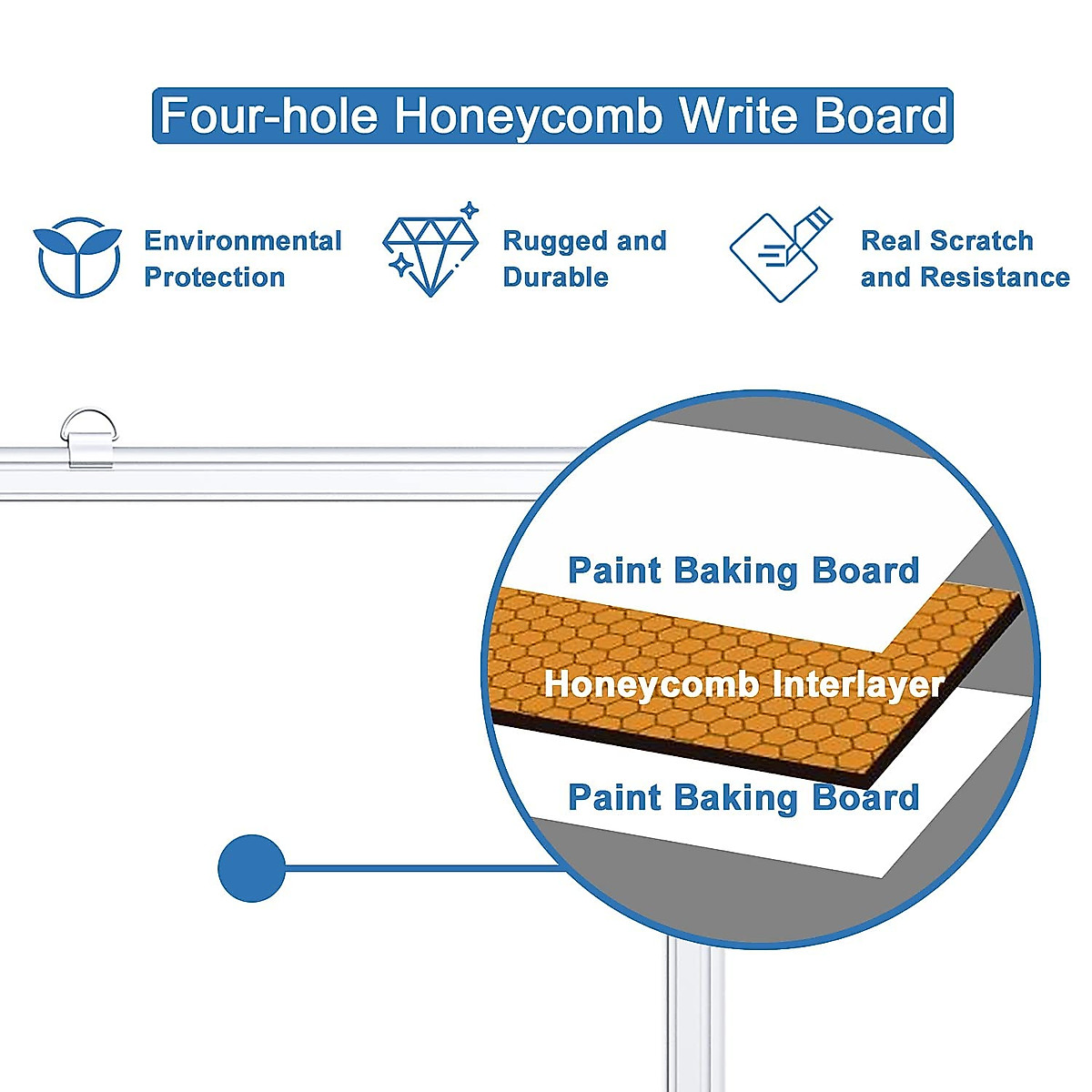 Magnetic White Board for Wall 24 X 18 Inches, White Board Dry Erase Board Hanging Whiteboard with Aluminum Frame for Office Home