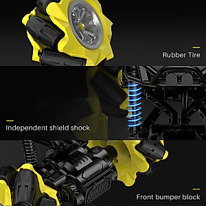 DoDoeleph Remote Control Car, Metal RC Cars, RC Monster Trucks 1/20 RC Stunt Car 360° Rotating 4WD 2.4Ghz All Terrains Rechargeable RC Crawler, Kids Girls Boys Toys Age 4-5 6-8 8-10