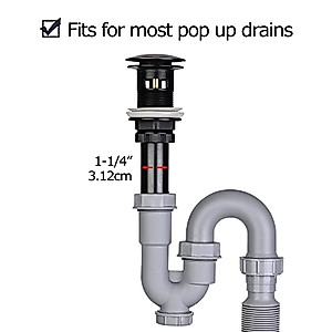 46 Inch Flexible Drainage Pipe Universal Kitchen Sink Drain Pipe Kit Tube S Trap, Bathroom Plumbing P Trap Tubing
