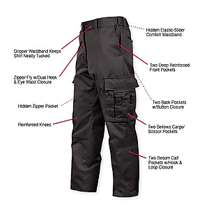 Rothco Deluxe EMT Pant, Black, (44/46) 46