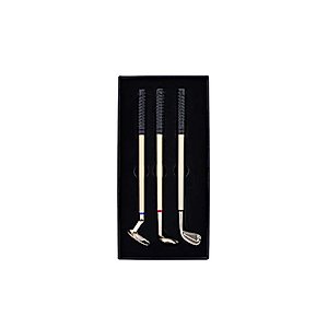 Golf Pen Set - 3 Signature Golf Pens - Mini Golf Club Pens - Best Golf Gifts for Dads - Unique Golf Gadgets for Men & Cool Desk Accessories for Office Colleagues