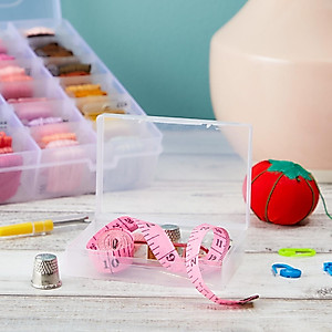 Okuna Outpost 6 Pack Small Clear Plastic Storage Boxes with Lids for School Crafts, TGC Trading Cards Game Travel Cases, 3.7 x 2.5 in