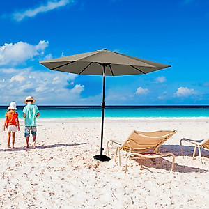 BANNER BUZZ MAKE IT VISIBLE BannerBuzz, Solid Market Umbrella, Topper & Hardware, Tent Fabric, 270 GSM, Dye Sublimation Printing Available in Octagon Shape (Beige)