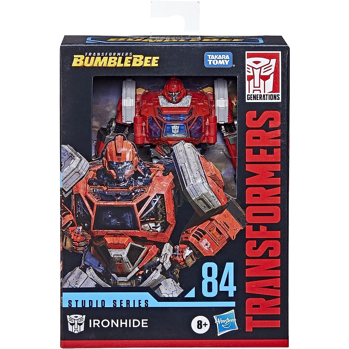 Transformers Toys Studio Series 84 Deluxe Class Bumblebee Ironhide Action Figure - Ages 8 and Up, 4.5-inch