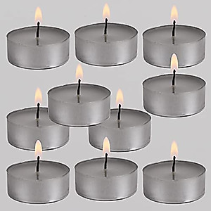 10 Pack Tealight Candles Smokeless Unscented Small Tea Lights Candles Bulk 4.5 Hours Burn Time Dripless Paraffin Tea Candles for Shabbat, Weddings, Home Decorative, Wax Seal Warmer, White