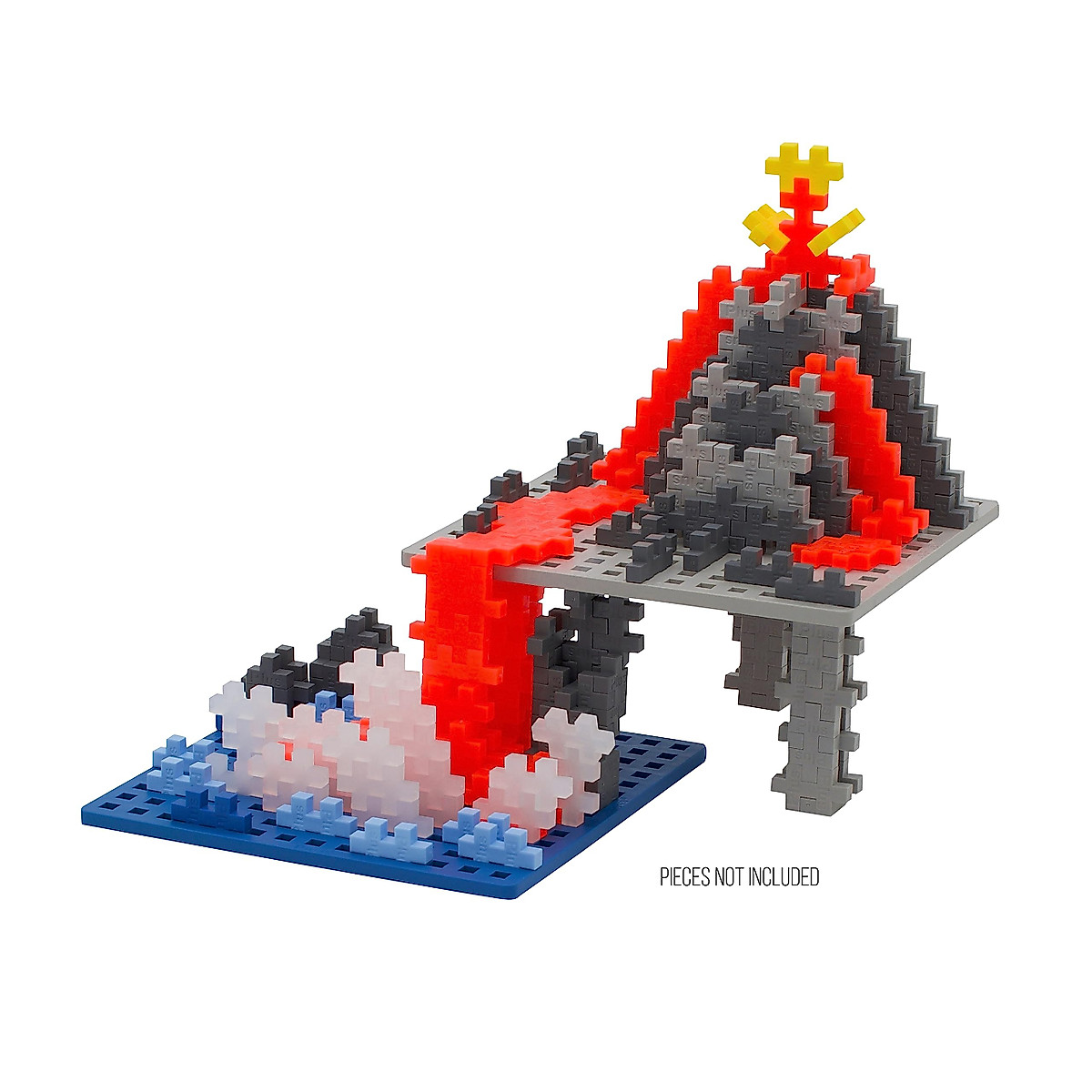 PLUS PLUS – Blue Baseplate, 12 Pack – Base Accessory for Building and displaying Creations, 4.5 X 4.5 inches, Construction Building STEM | STEAM Toy for Kids