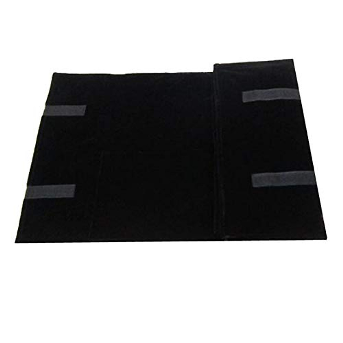 LFHT Velet Travel Jewelry Case Roll Bag Organizer for Necklace Bracelet Earrings Ring, Foldable Jewelry Display Showcase for Shows or Home Storage (Black)