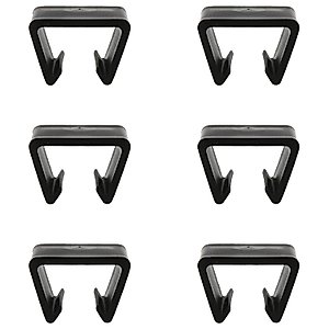 DGZZI 6pcs Outdoor Furniture Clips Patio Sofa Clips Black Plastic Chair Fasteners Connect Outdoor Couch Patio Furniture Inner Width 1.69"