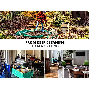 Skywin Dumpster Bag - Foldable and Reusable Construction Bags for Waste, Multiple Times Use During Renovations Tear Resistant and Can Hold Up to 3,500 lbs,pack of (1)