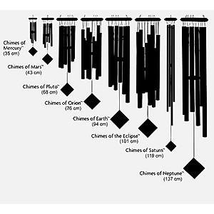 Woodstock Chimes Encore Collection, Chimes of Pluto, 27'' Black Wind Chimes for Outdoor, Patio, Home or Garden Décor (DCK27)