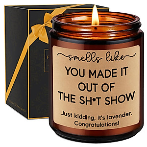 Miracu You Made It Candle - Congratulations, Retirement Gifts for Women Men, Quit Job, New Job Gifts for Her Him, New Beginnings, Farewell Gifts for Coworkers, Coworker Leaving Gifts for Work Friends