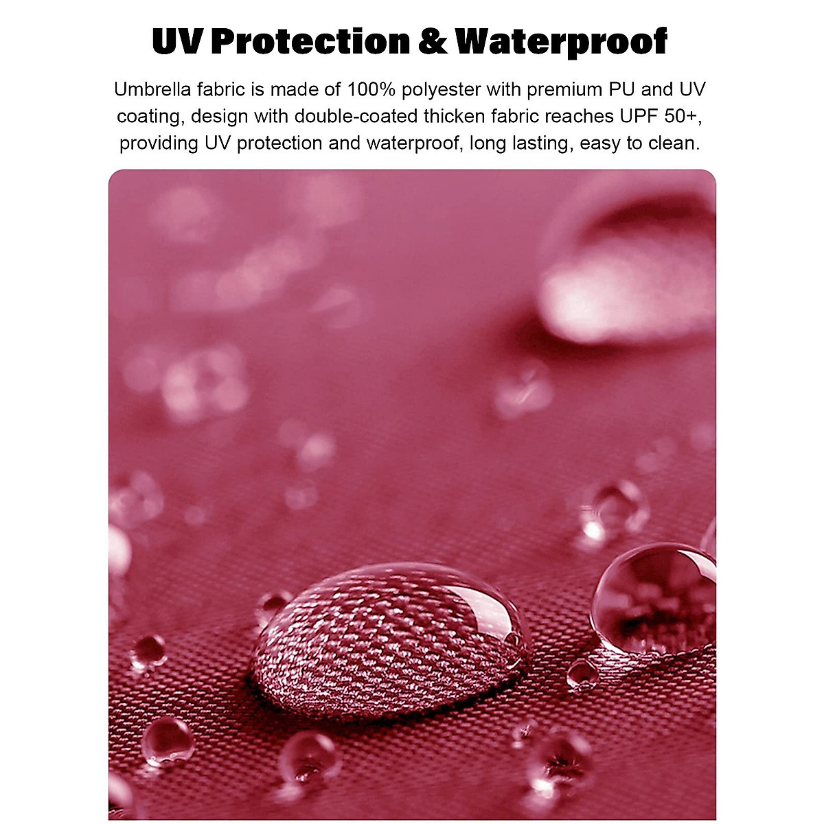 WAHHWF Backyard Wall Mount Umbrella, 8ft, 7ft, Outdoor Patio Umbrella with Bracket & Adjustable Pole, Tilting Sunshade Umbrella for Tight Small Space Garden Yard, Khaki, 7.2ft/2.2m