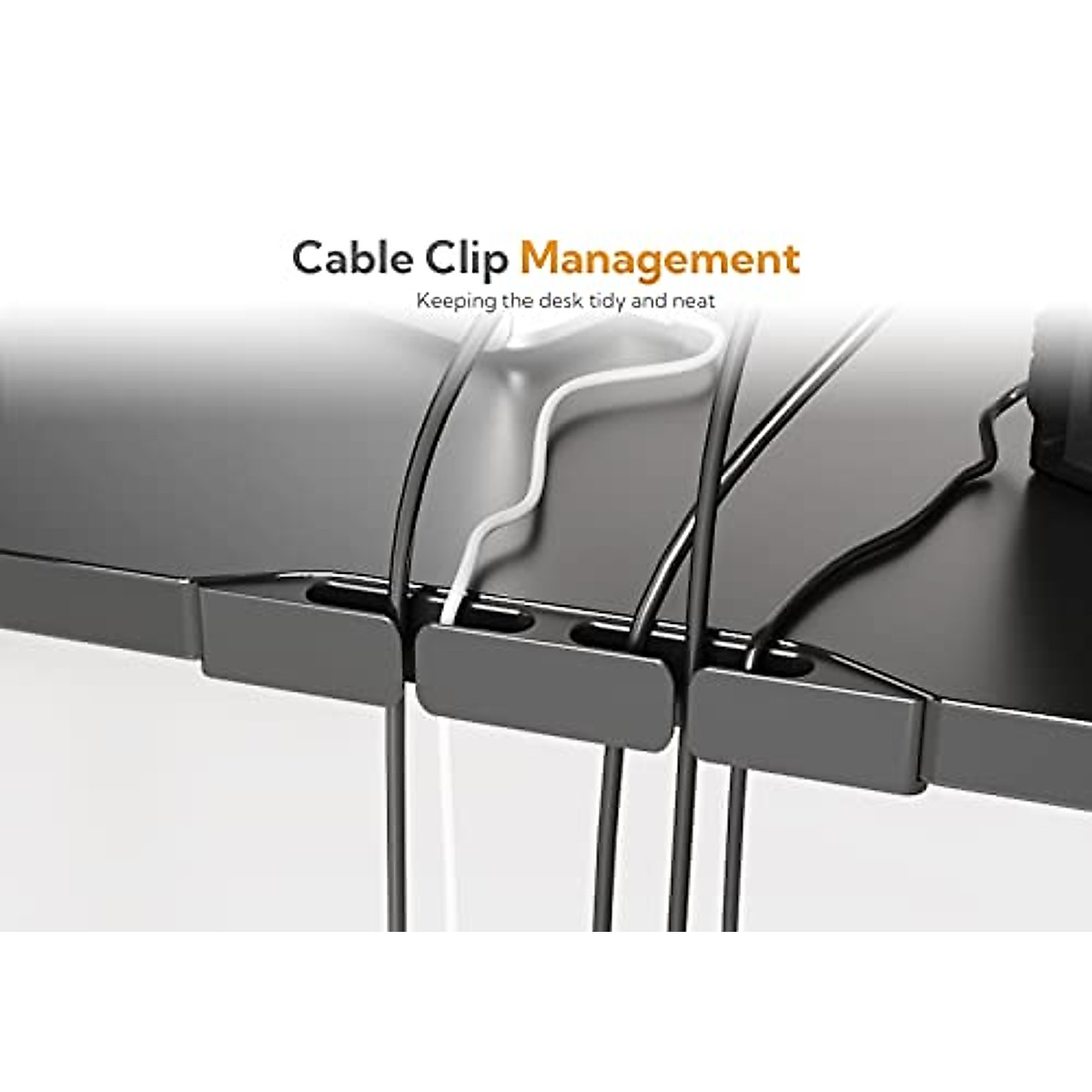 Claiks Electric Standing Desk, Adjustable Height Stand up Desk, 55x24 Inches Sit Stand Home Office Desk with Splice Board, Black Frame/Black Top