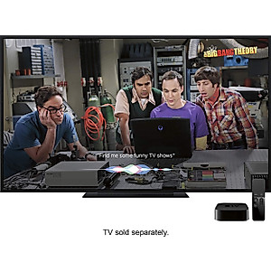 Apple TV 4K HD 32GB Streaming Media Player HDMI with Dolby Digital and Voice search by Asking the Siri Remote, Black, MQD22LL/A-32G (Renewed)