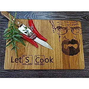 Algis Crafts | Chopping Board - LET'S COOK | Custom Wedding, Anniversary, Housewarming Gift, First Home Gift | Handmade Birthday Gift | Laser Engraved Cutting Board