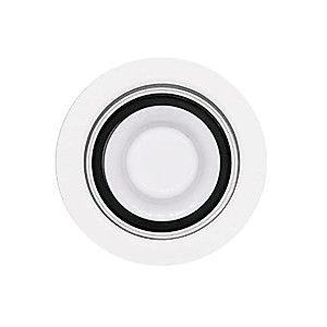 Westbrass CO2195-50 Combo Pack 3-1/2" Wing Nut Twist Style Large Kitchen Sink Basket Strainer and Extra-Deep Collar Kitchen Sink Waste Disposal Flange with Stopper, Powder Coat White