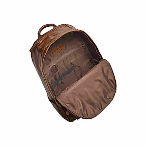 Fossil All-Gender Buckner Leather Travel Backpack Bag, Color: Cognac (Model: MBG9465222)